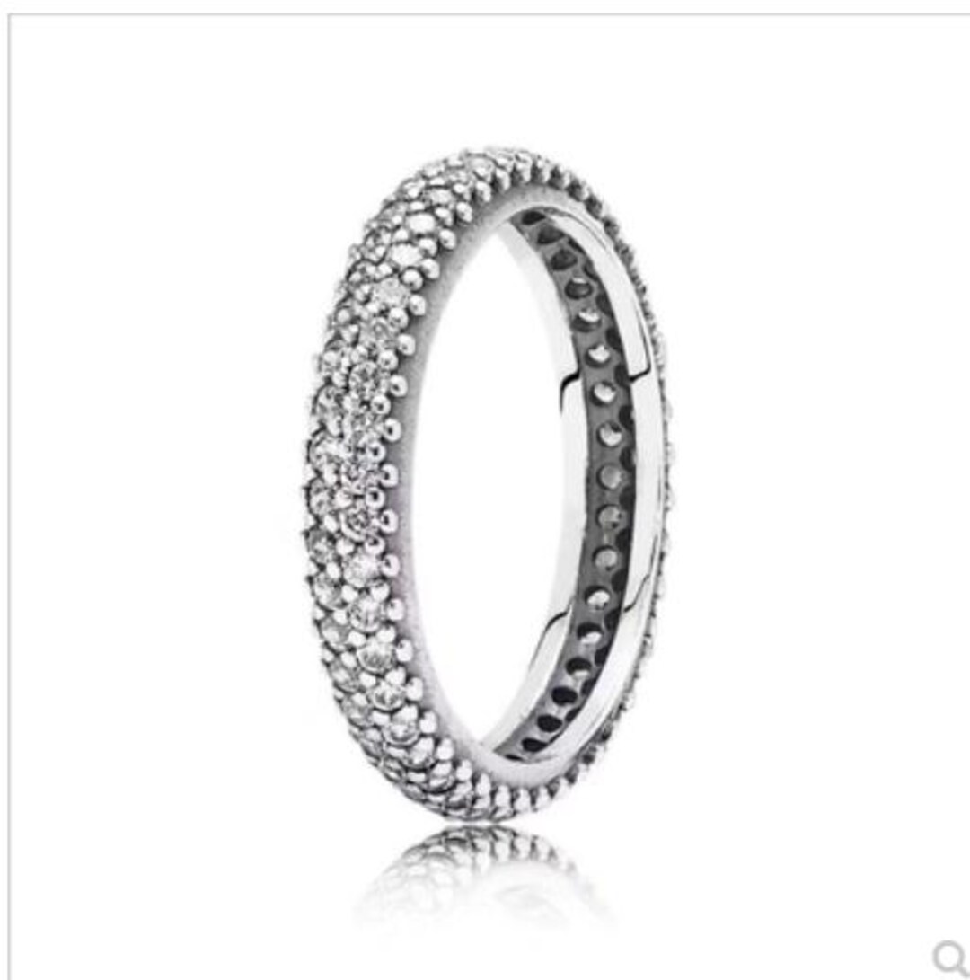 New Pandora S925 Silver Ale Sparkling Curve Ring Uk - Etsy