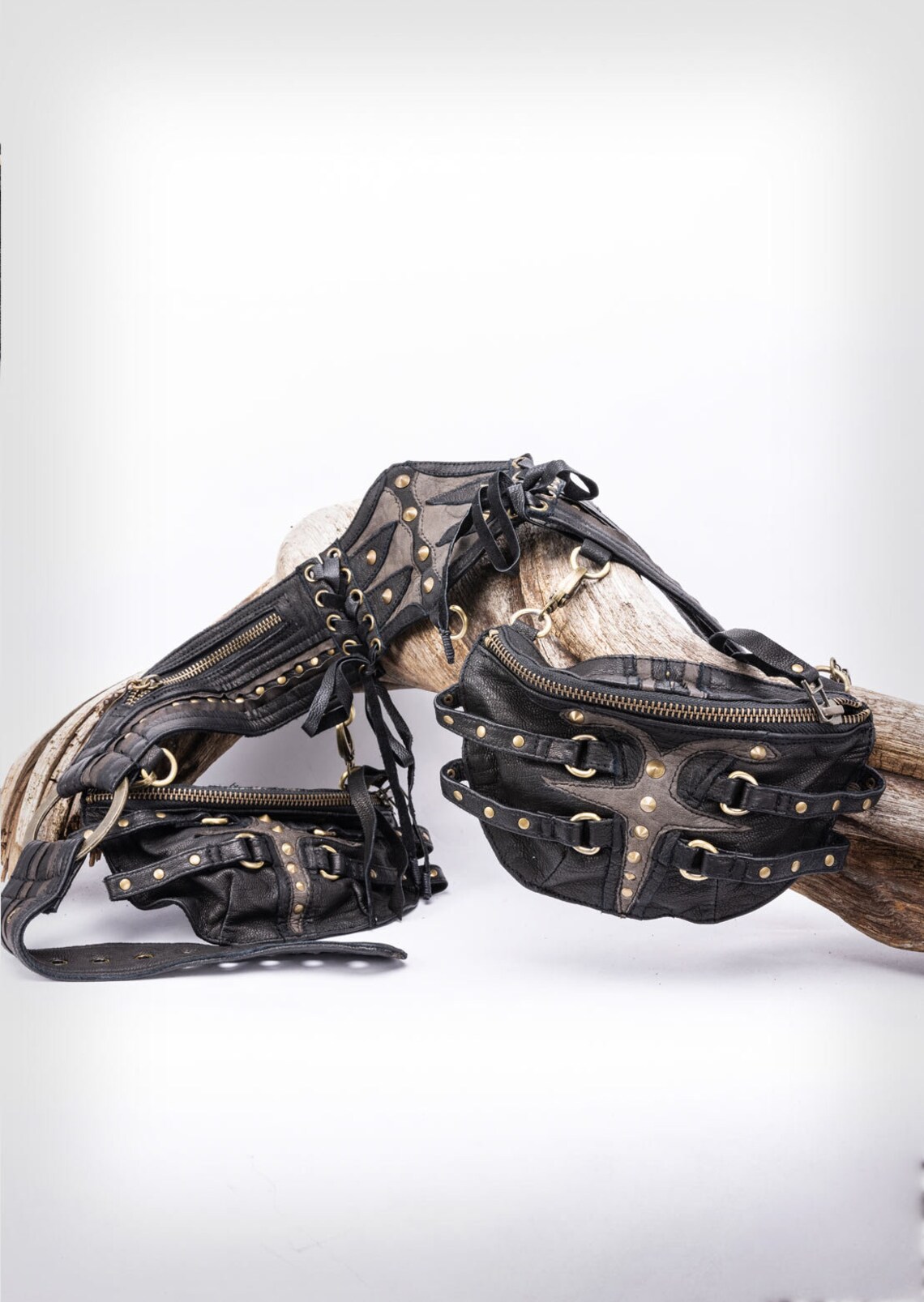Cyber Punk Pocket Belt | Leather Pocket Belt | Belt With Detouchable ...