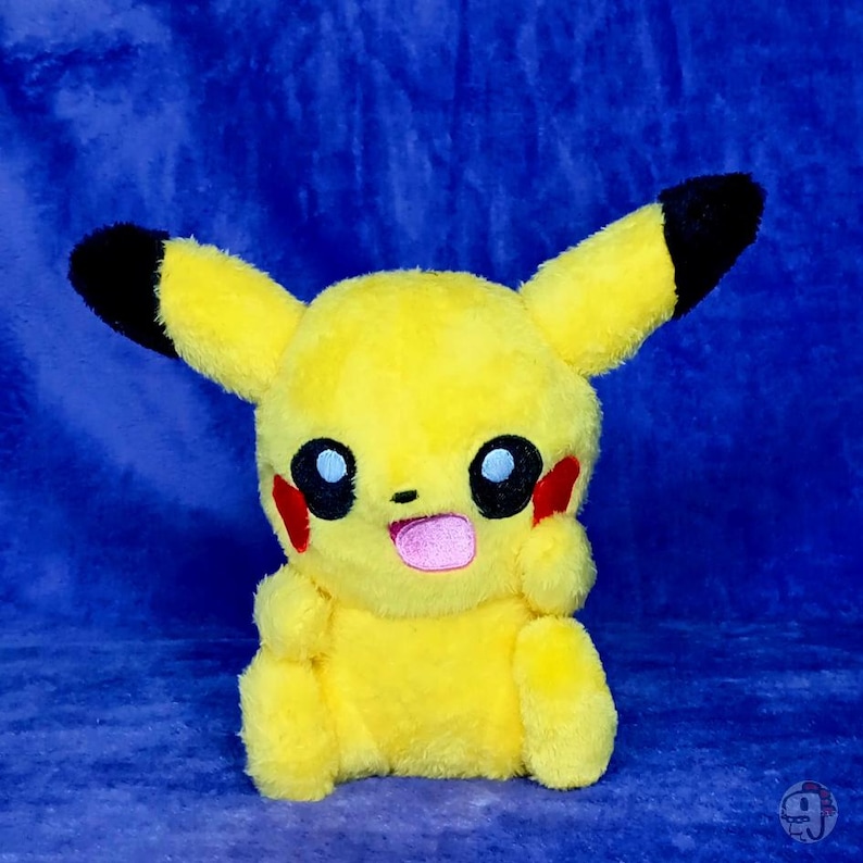 Pikachu Plush (pokemon) - 20cm, Yellow, Customizable, Electric Pokemon ...