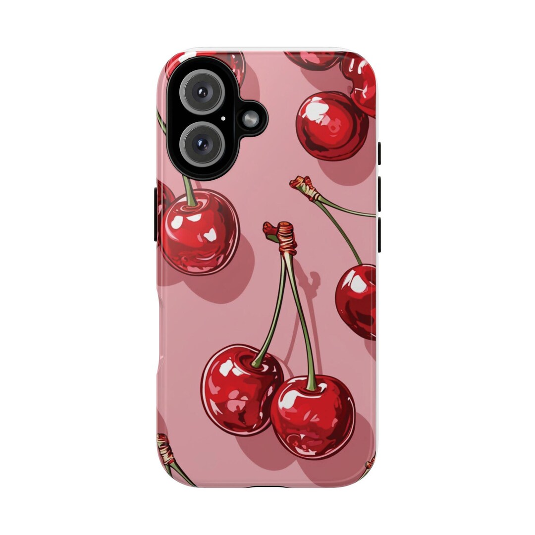 Cherry Blossom Phone Case, Tough Cases for Iphone, Cute Cherry Design ...