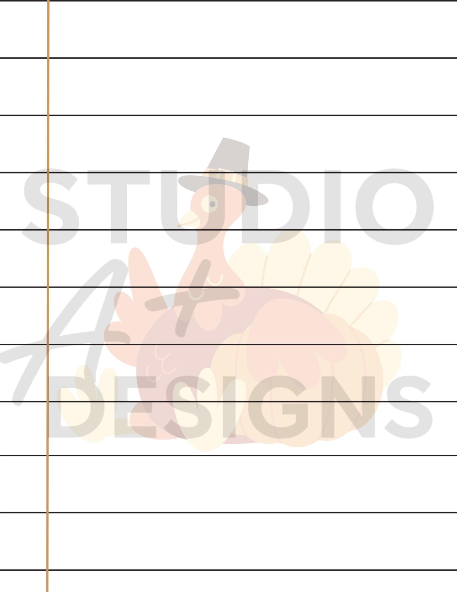 Holiday Lined Paper Template | Printable Journal, Letter Pages (digital ...