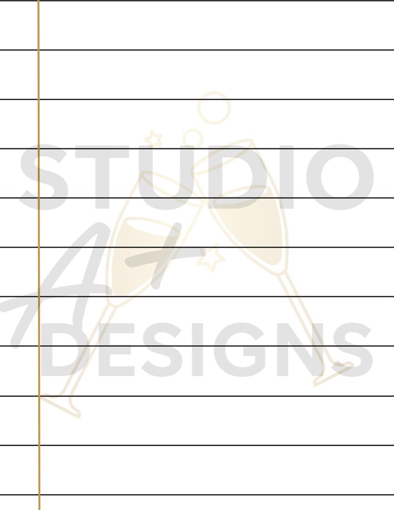 Holiday Lined Paper Template | Printable Journal, Letter Pages (digital ...