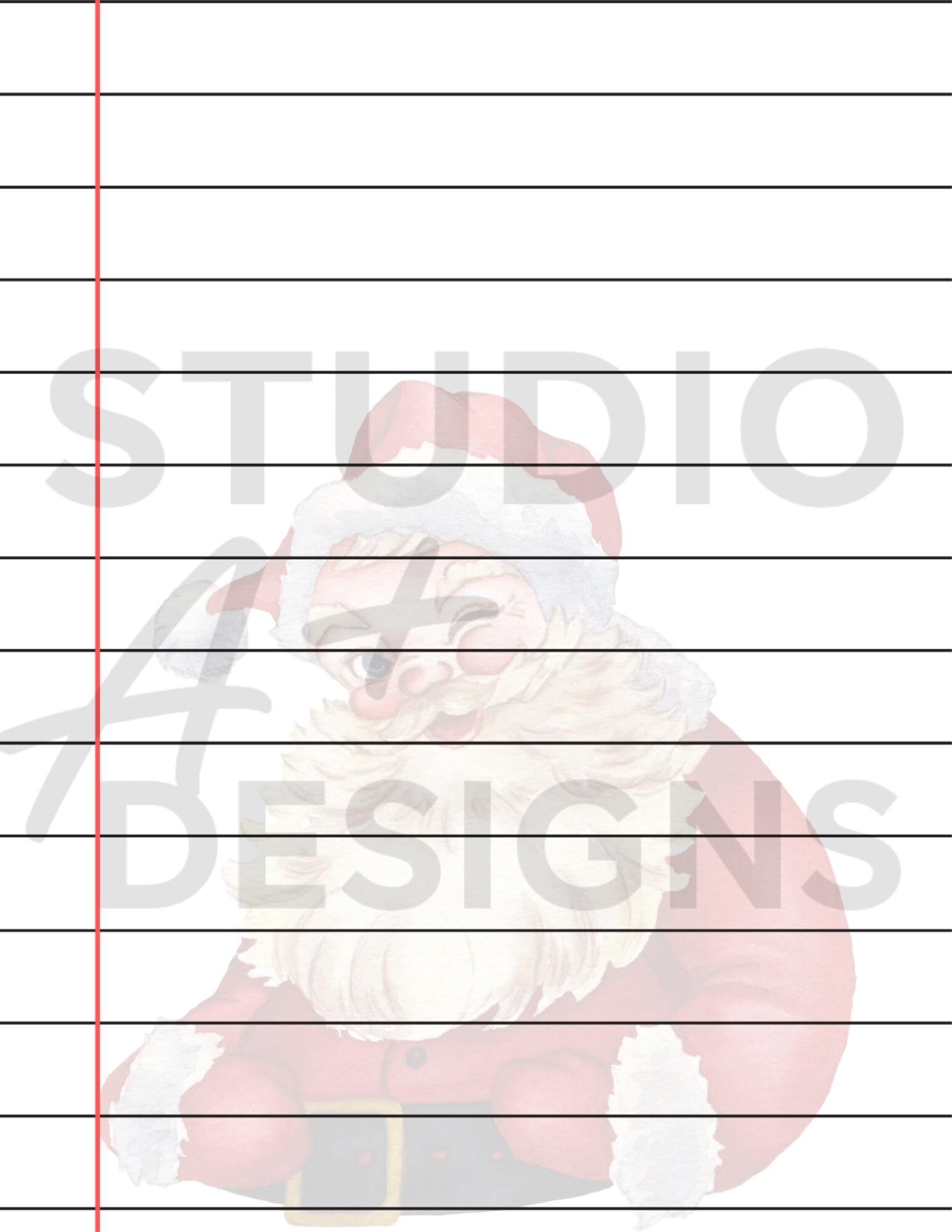Holiday Lined Paper Template | Printable Journal, Letter Pages (digital ...