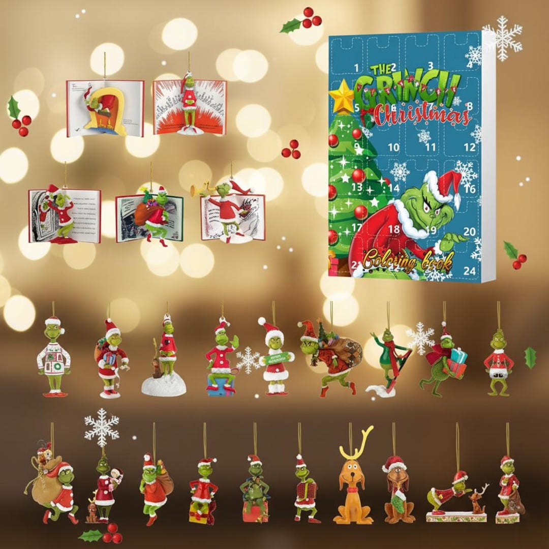 Funny Green Christmas Advent Calendar – 24 Days Holiday Countdown With ...
