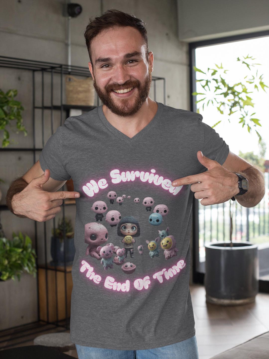 We Survived the End of Time Unisex T-shirt, Funny Cartoon Tee - Etsy