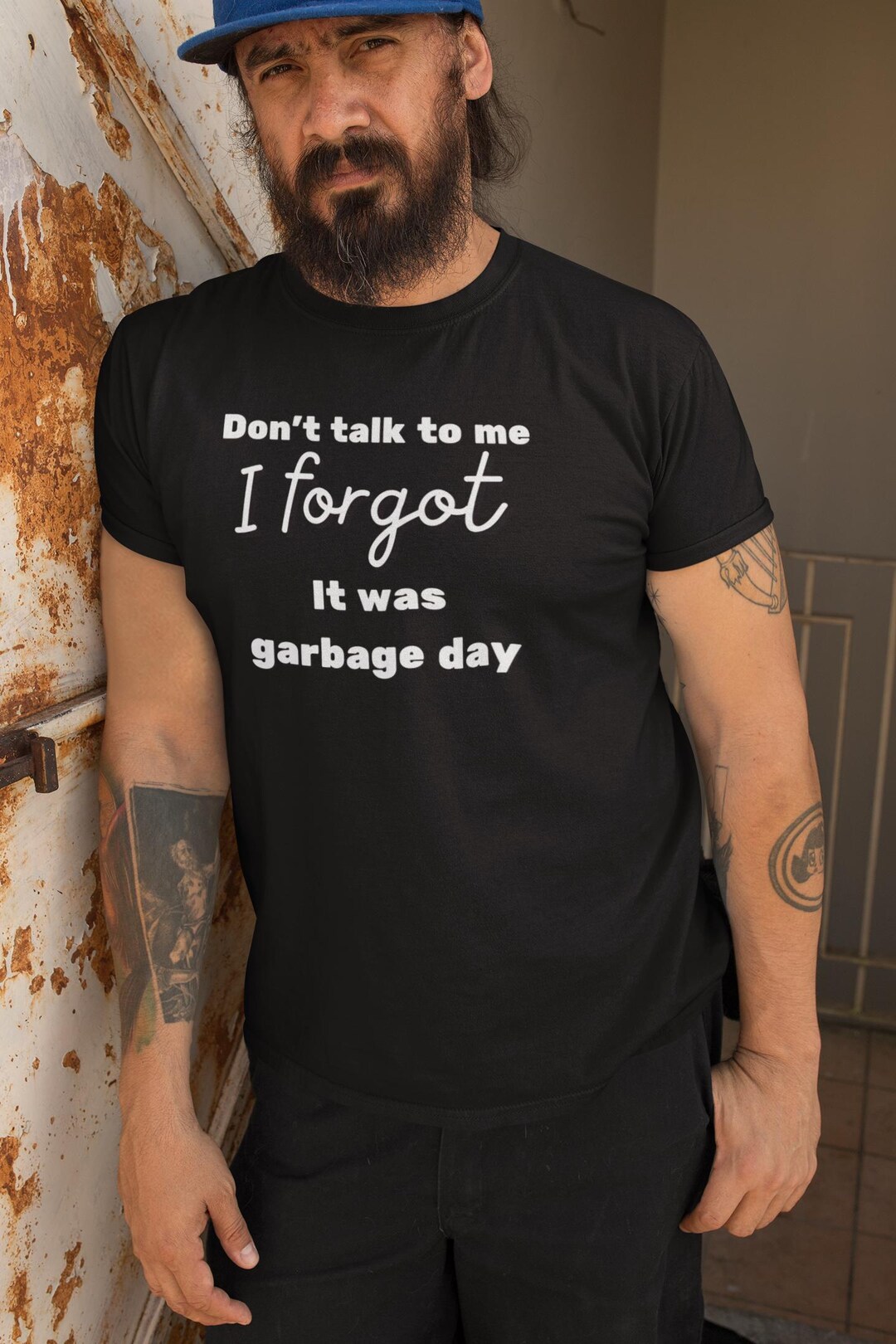 Funny 'garbage Day' Cotton T-shirt: Humorous Unisex Tee - Etsy
