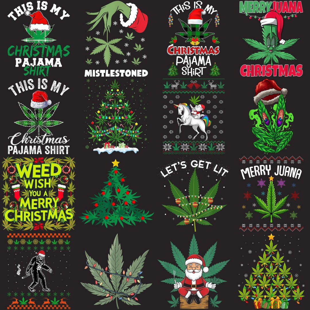 Cannabis Christmas Tree PNG - Funny Xmas Weed Clipart, Marijuana ...