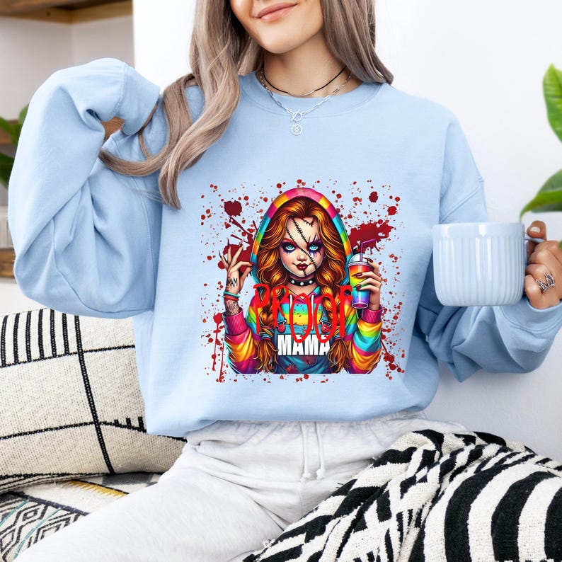 Personalized Horror Mama Halloween Hoodie, Spooky Season Shirt - Etsy