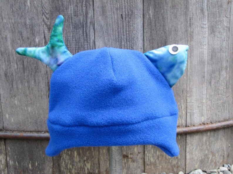 Blue Fish Children's Fleece Hat Handmade Cute Kids - Etsy