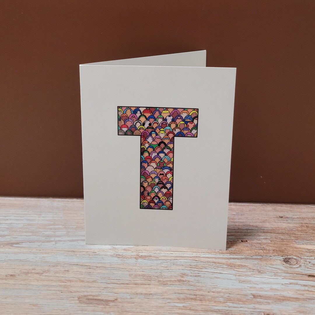 Letter T Tater Townies Note Card: Whimsical Stationery (1 or Pack) - Etsy
