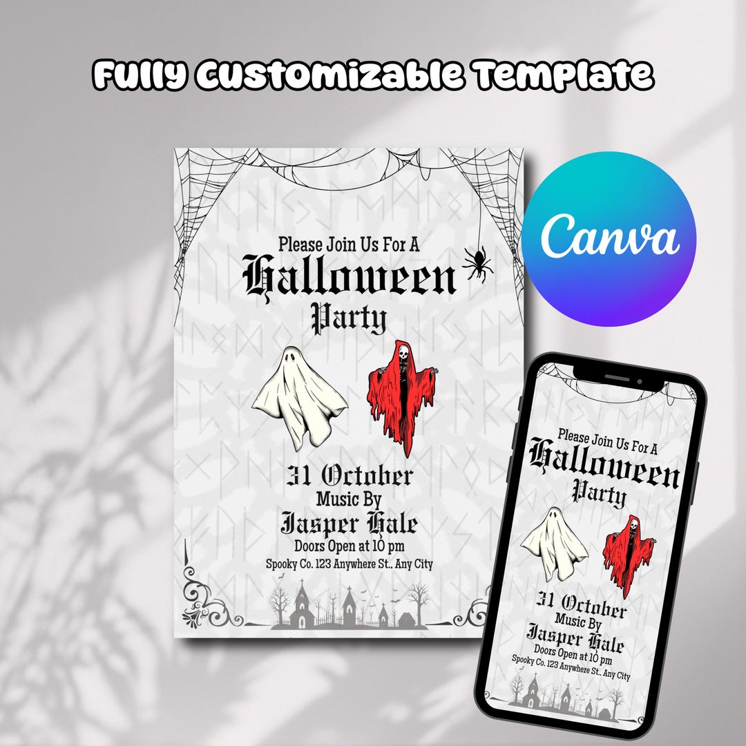 Customizable Halloween Party Invitation - Etsy