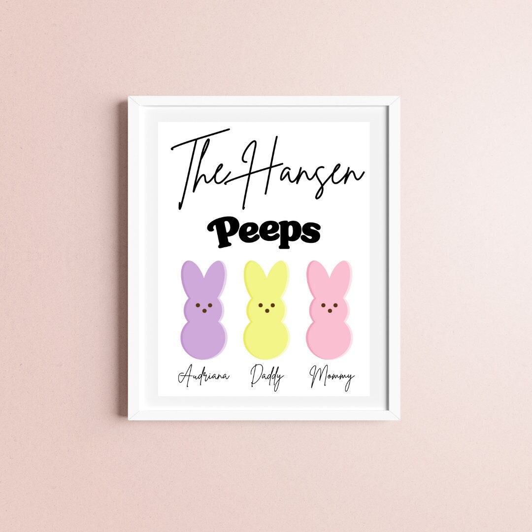 Easter Peeps Family Portrait Custom and Personalize Digital Download ...