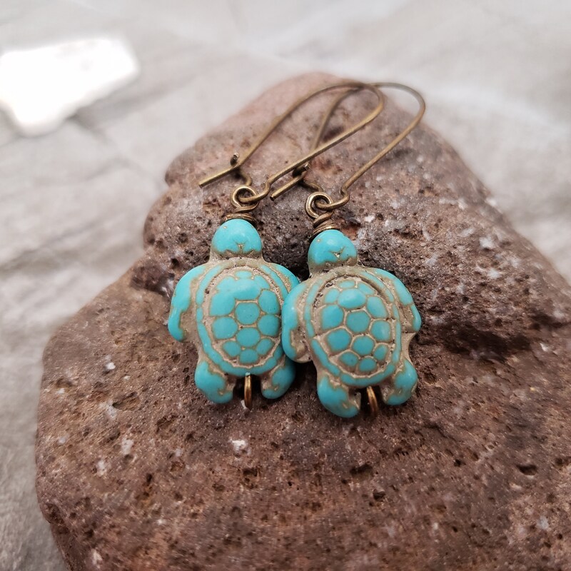 Turtle Earrings - Etsy