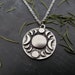 Moon Phase Disc Necklace, Rustic Dark Antique Silver, Unique Moon ...
