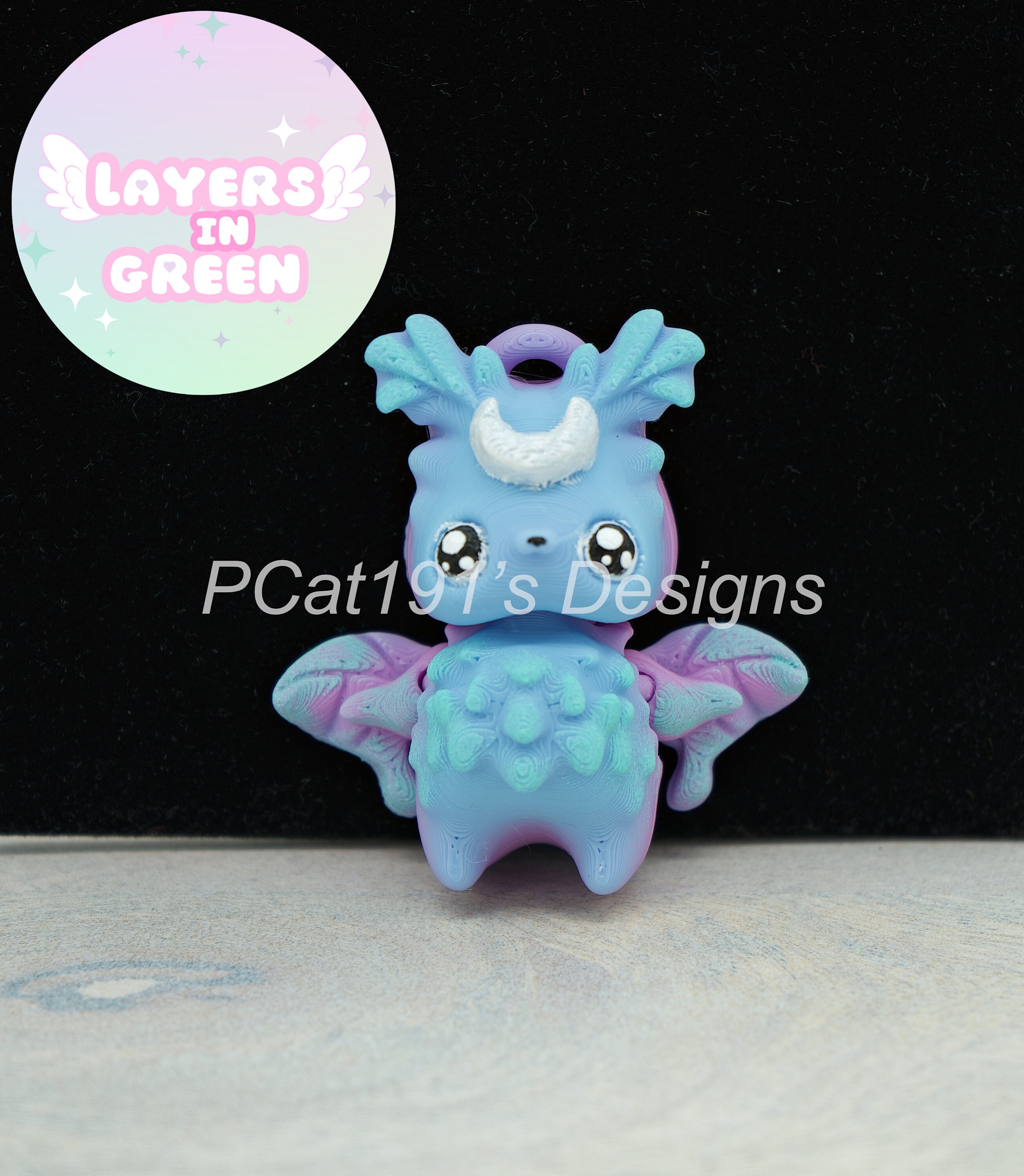 3D Printed Moth Pixie Keychain - Etsy