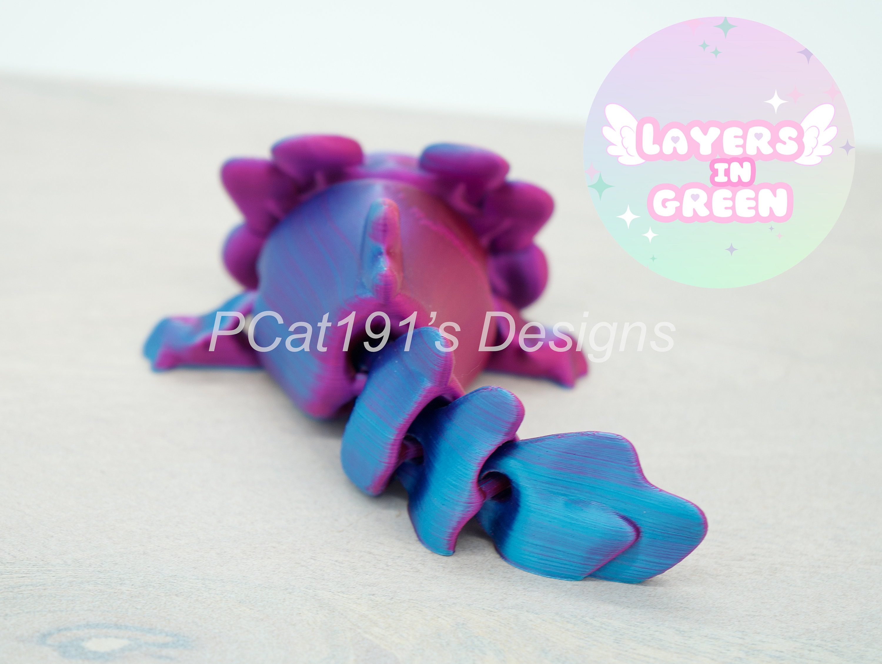 3D Printed Articulated Axolotl Tadpole Decoration - Etsy