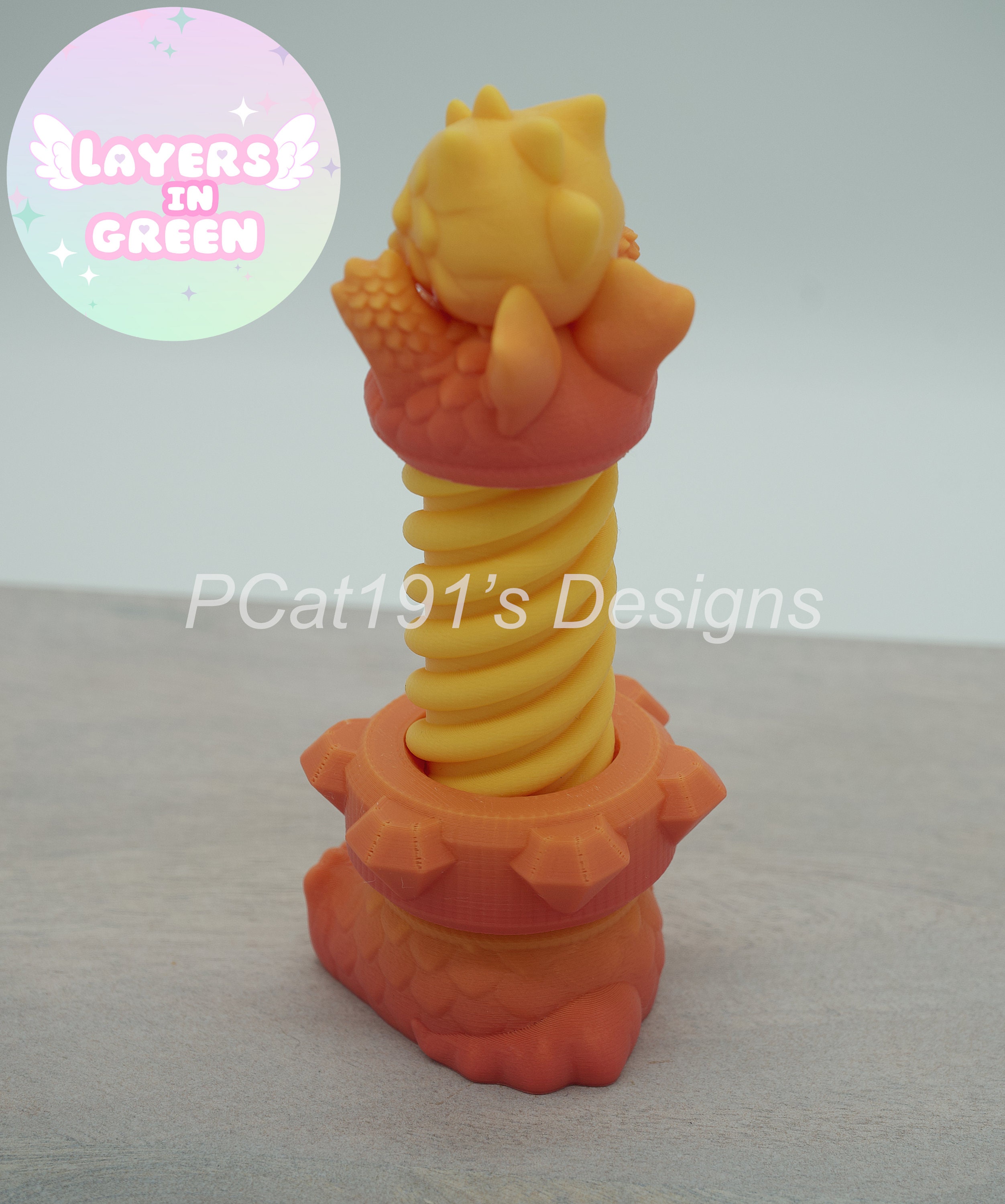 3D Printed Dragon Bolt Spinner Decoration - Etsy