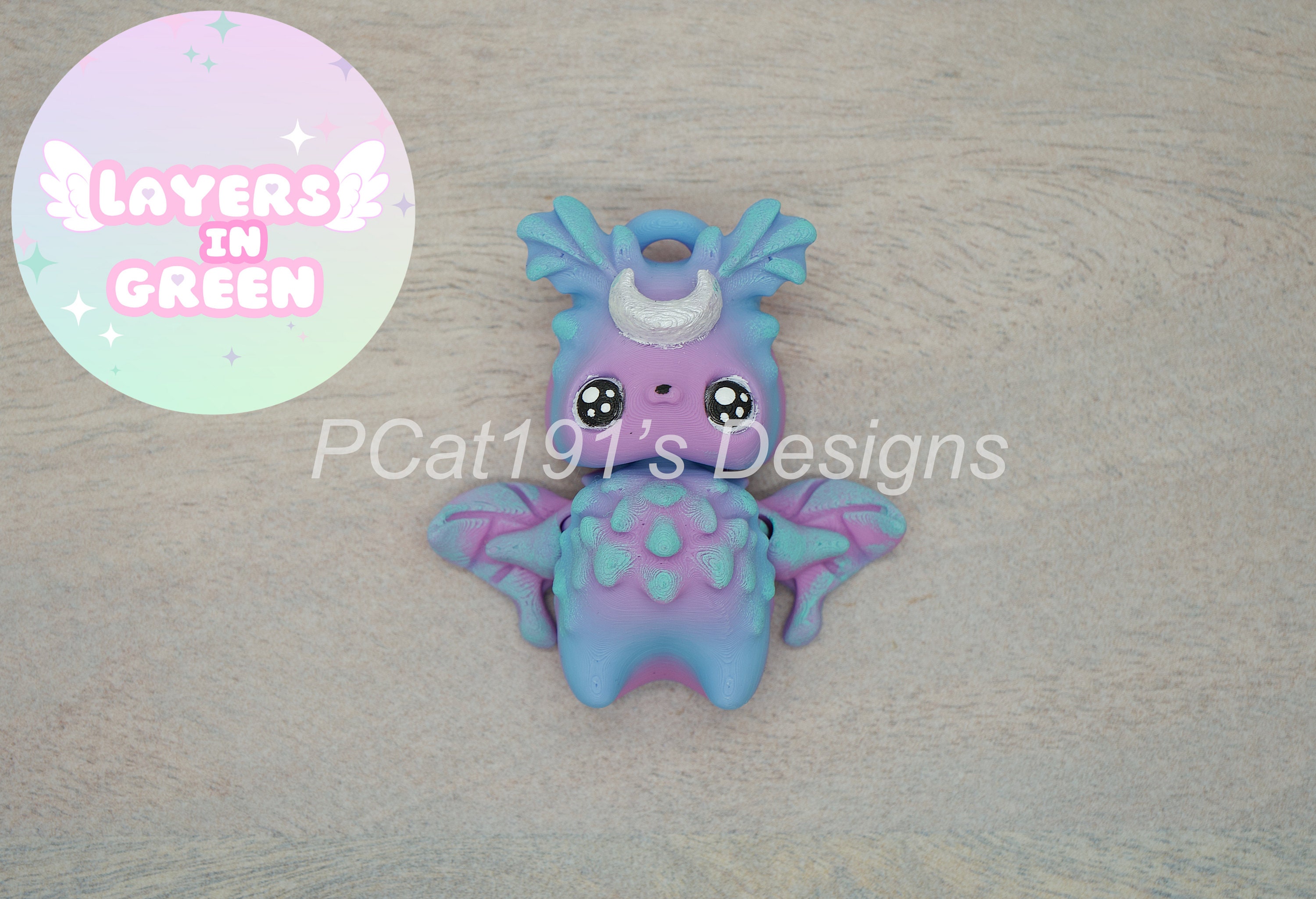 3D Printed Moth Pixie Keychain - Etsy