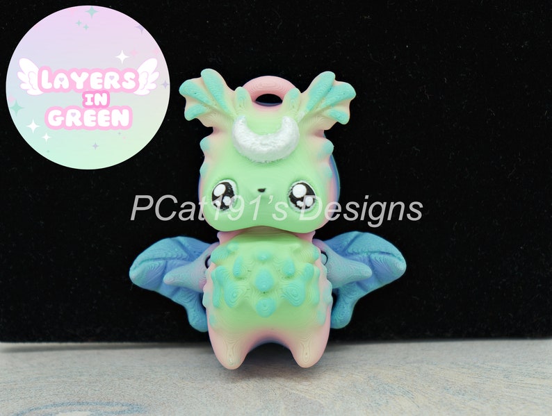 3D Printed Moth Pixie Keychain - Etsy