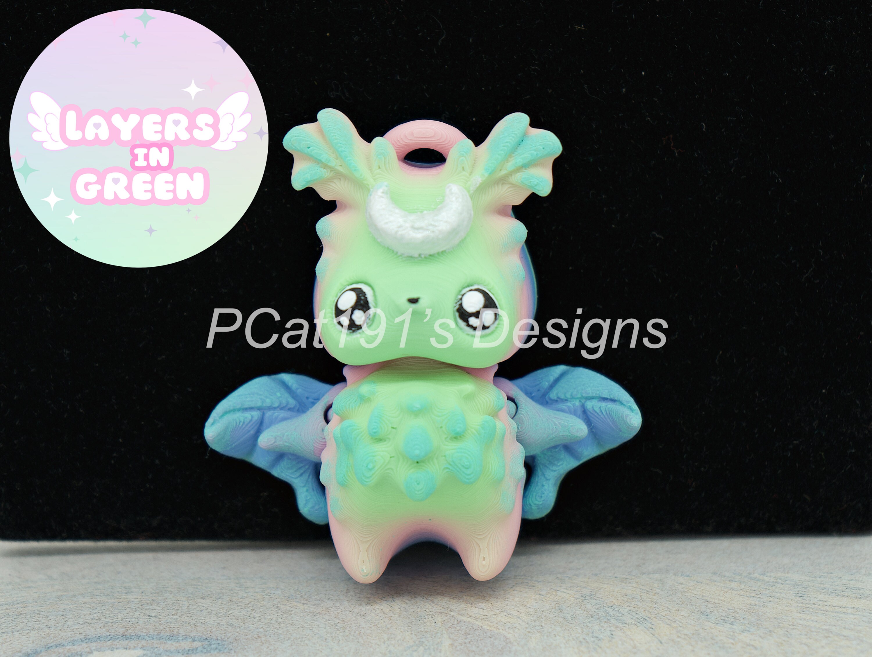 3D Printed Moth Pixie Keychain - Etsy