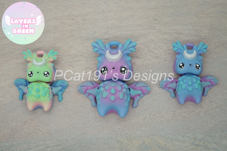 3D Printed Moth Pixie Keychain - Etsy