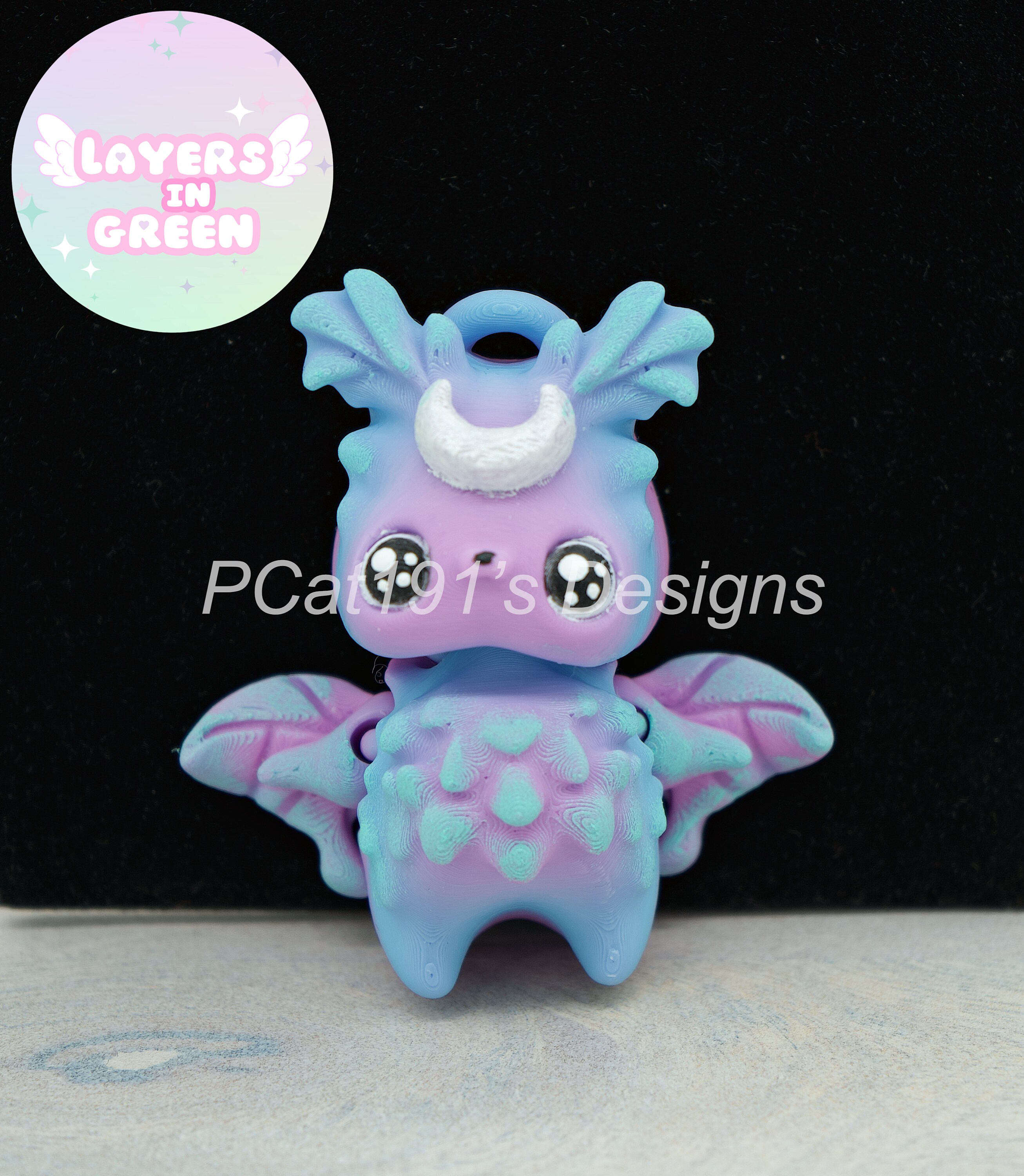 3D Printed Moth Pixie Keychain - Etsy