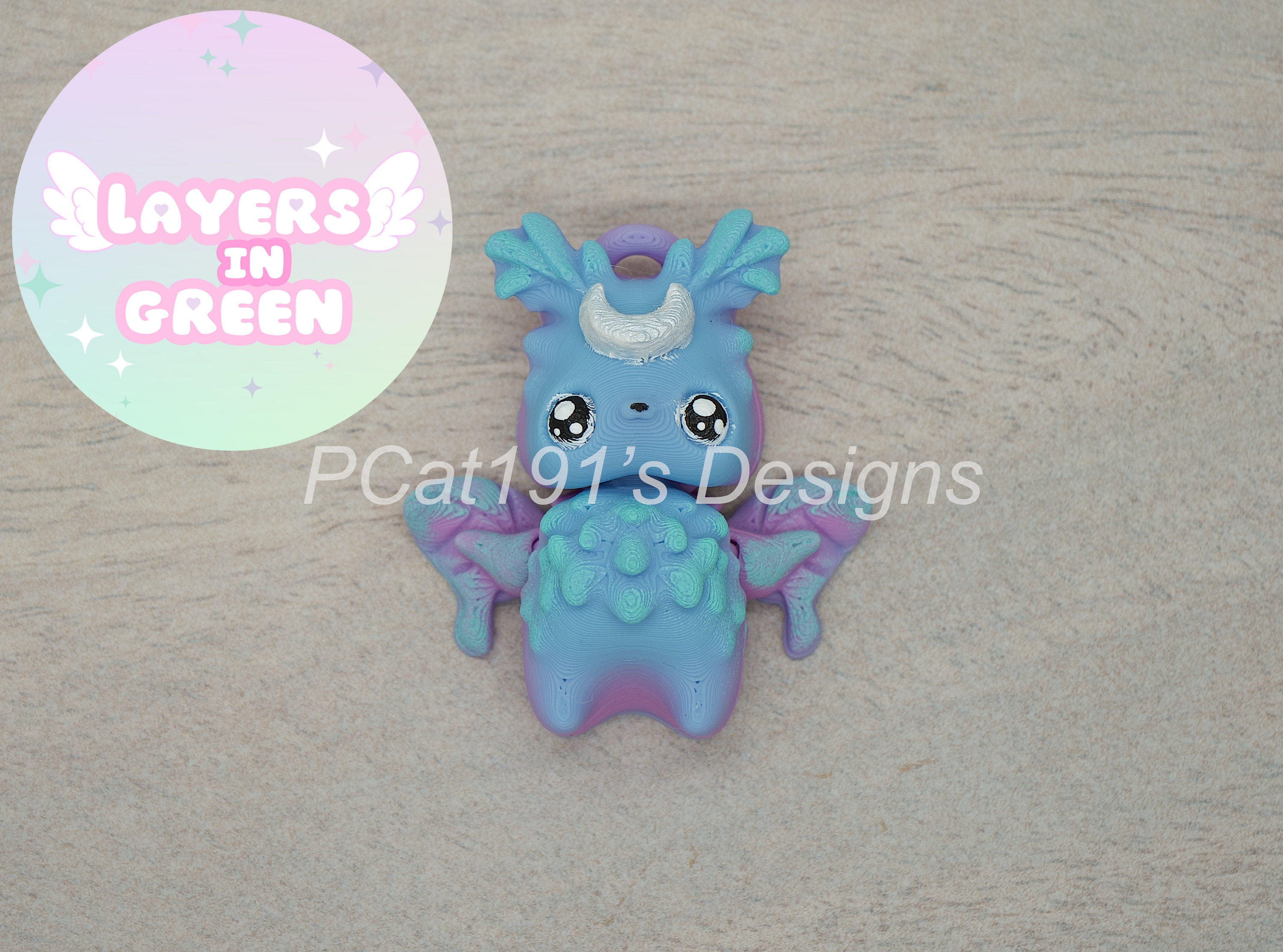 3D Printed Moth Pixie Keychain - Etsy