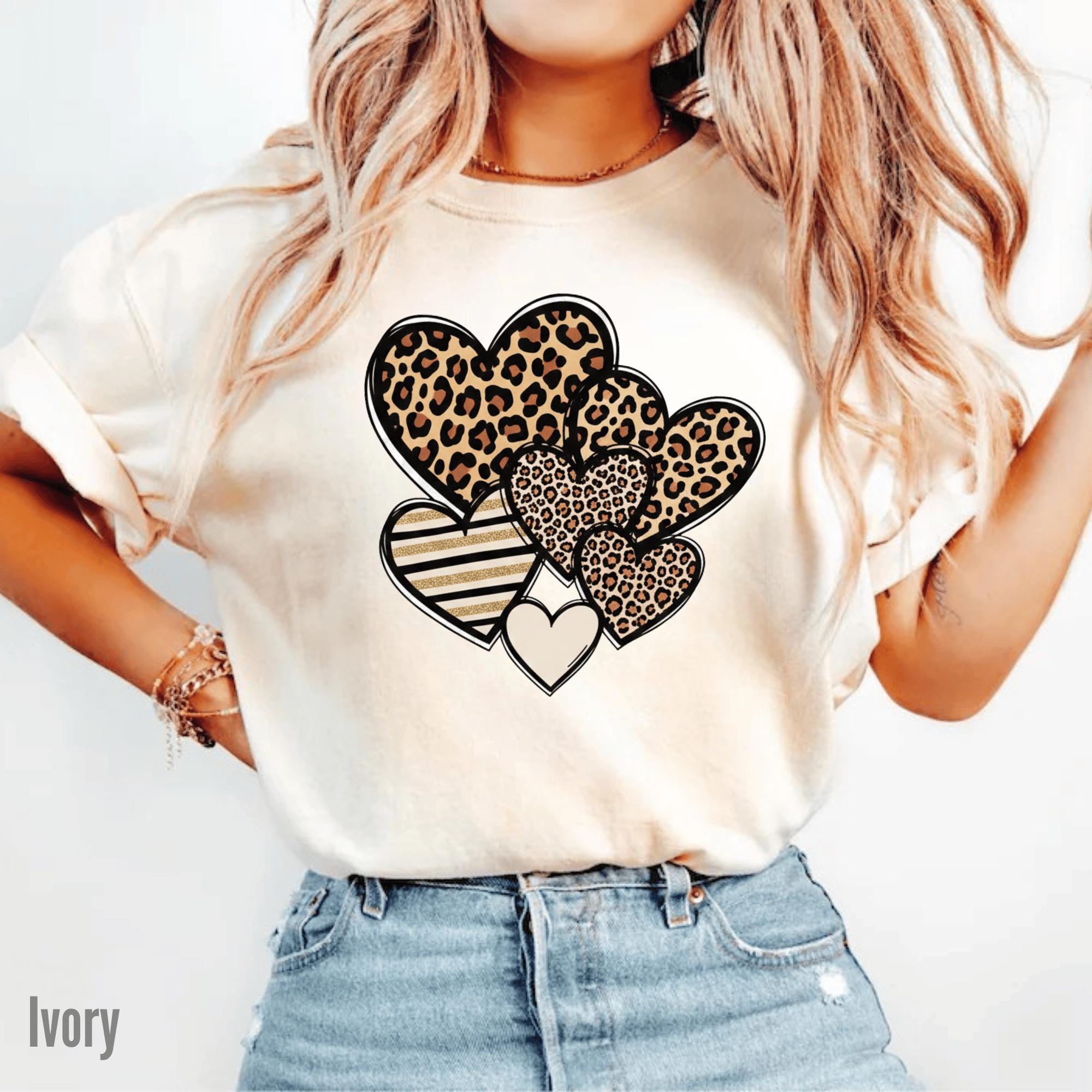 Comfort Colors® Leopard Heart Shirt, Mother's Day Shirt, Mother's Dayt ...