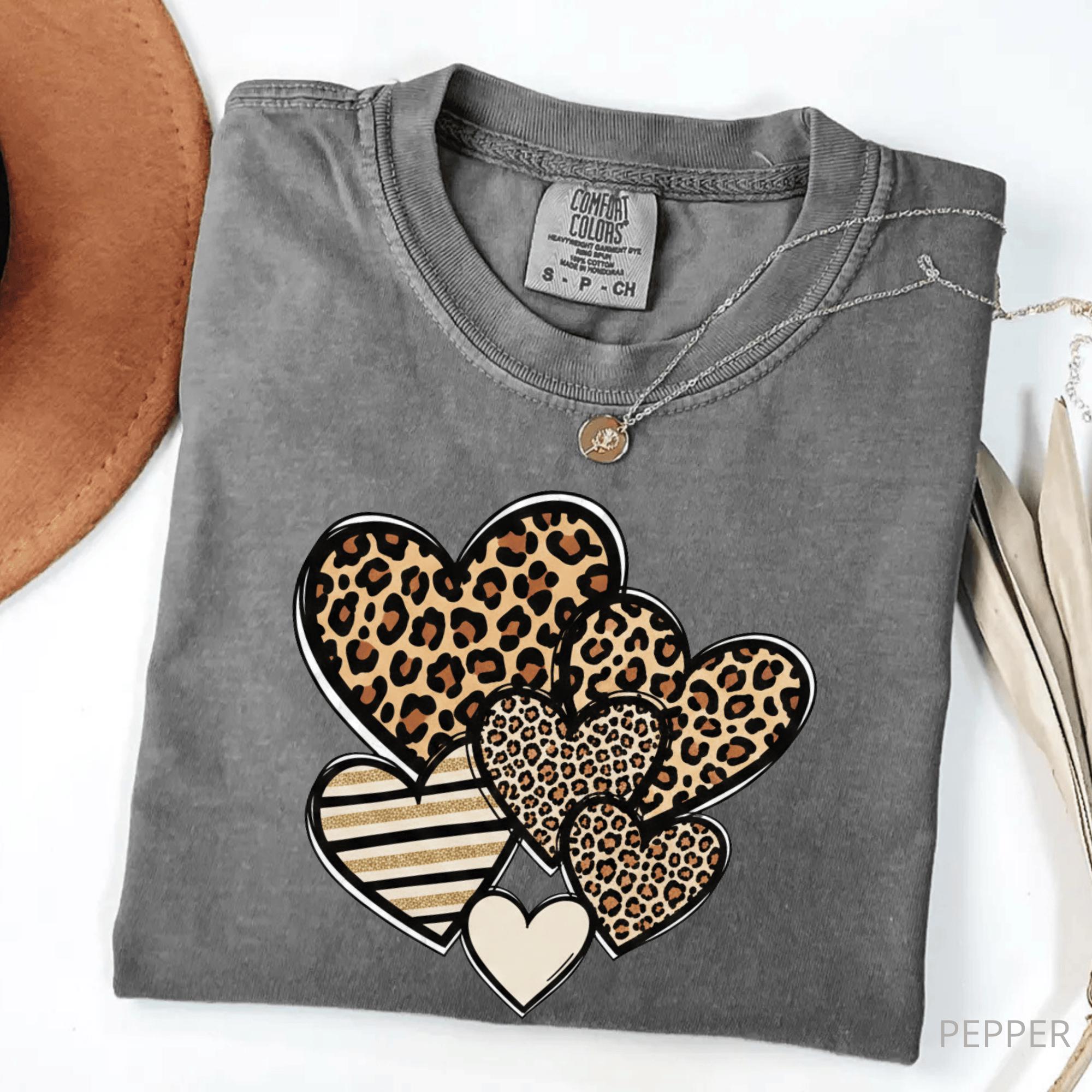 Comfort Colors® Leopard Heart Shirt, Mother's Day Shirt, Mother's Dayt ...