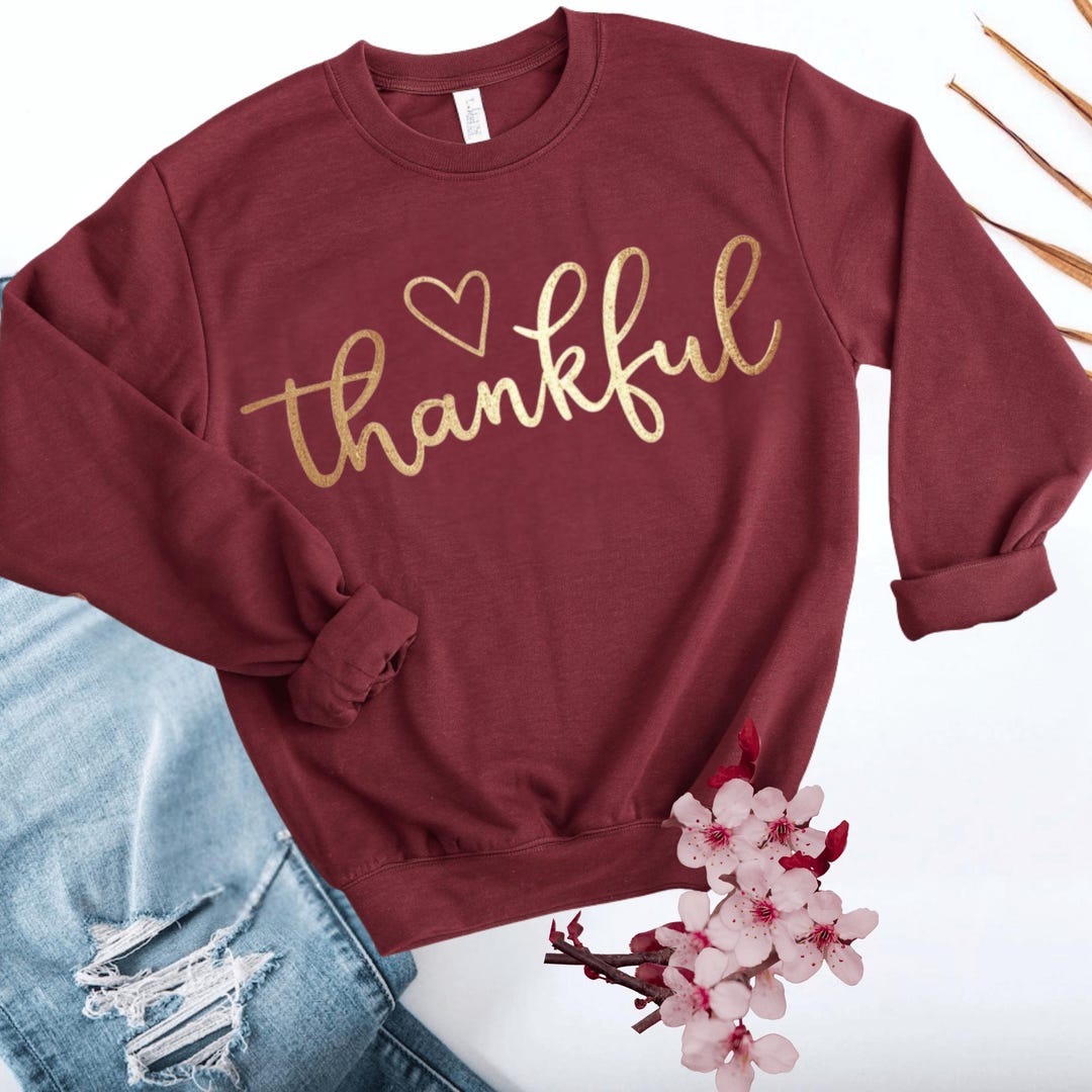Thankful Sweatshirt, Thanksgiving Fall Gift - Etsy