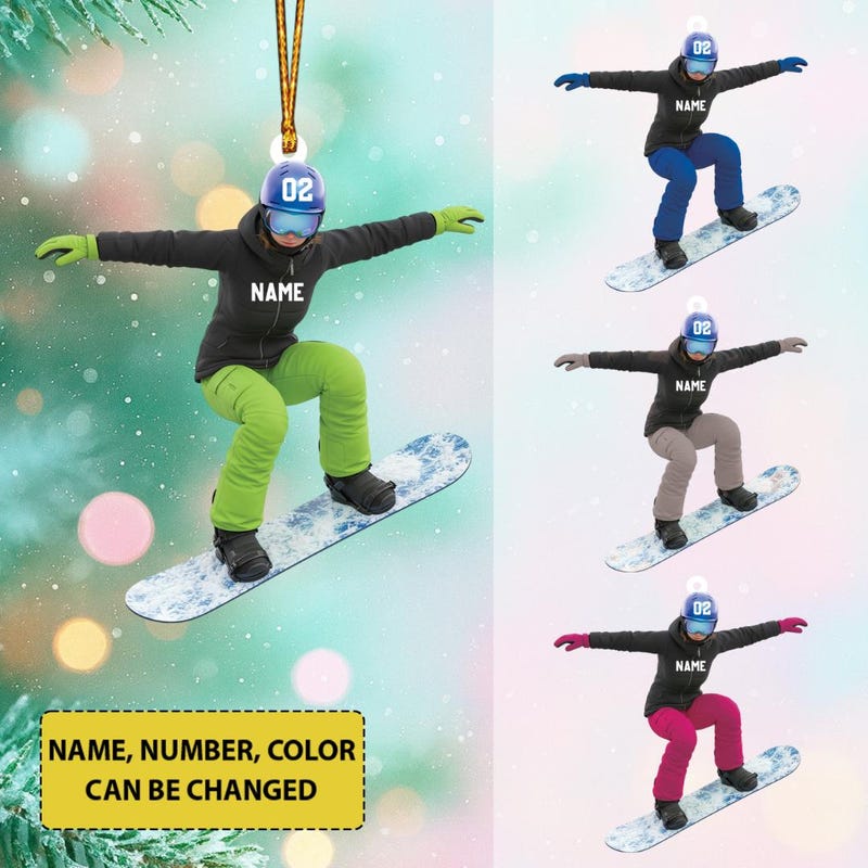 Snowboard Ornament - Etsy