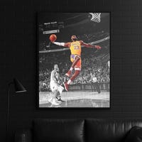 Lebron James, Sports Art Print, Basketball Poster, Kids Decor ...