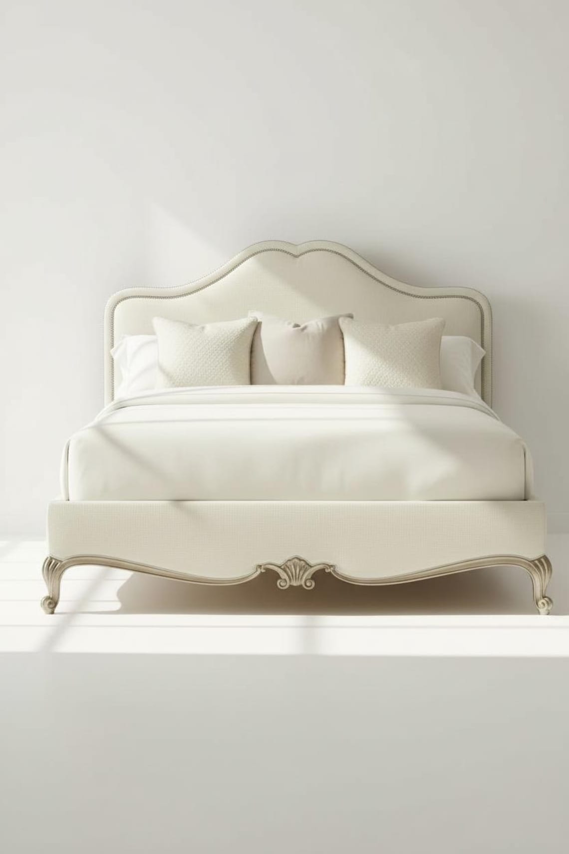 Luxury Upholstered French Bed Frame | Custom Solid Wood Bed | Handmade ...