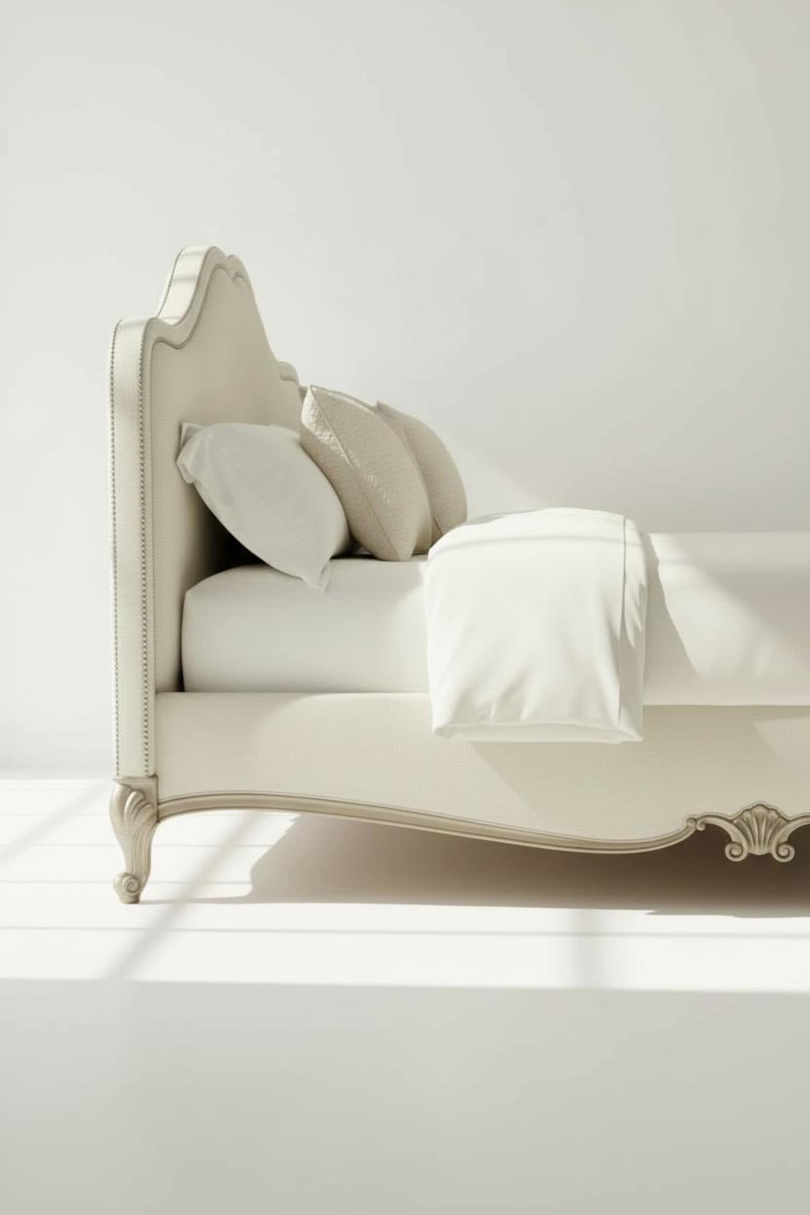 Luxury Upholstered French Bed Frame | Custom Solid Wood Bed | Handmade ...