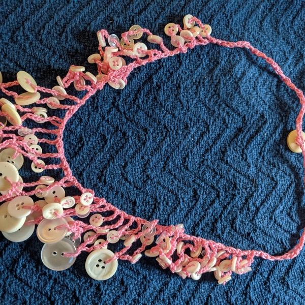 Button Necklace - Etsy