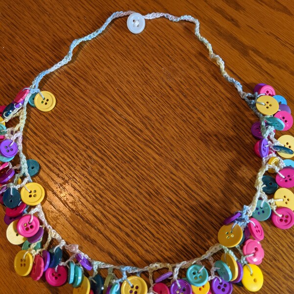 Button Necklace - Etsy