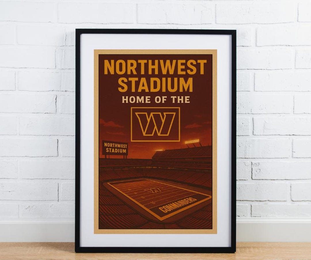 Washington Commanders Northwest Stadium Poster – NFL Football Wall Art ...