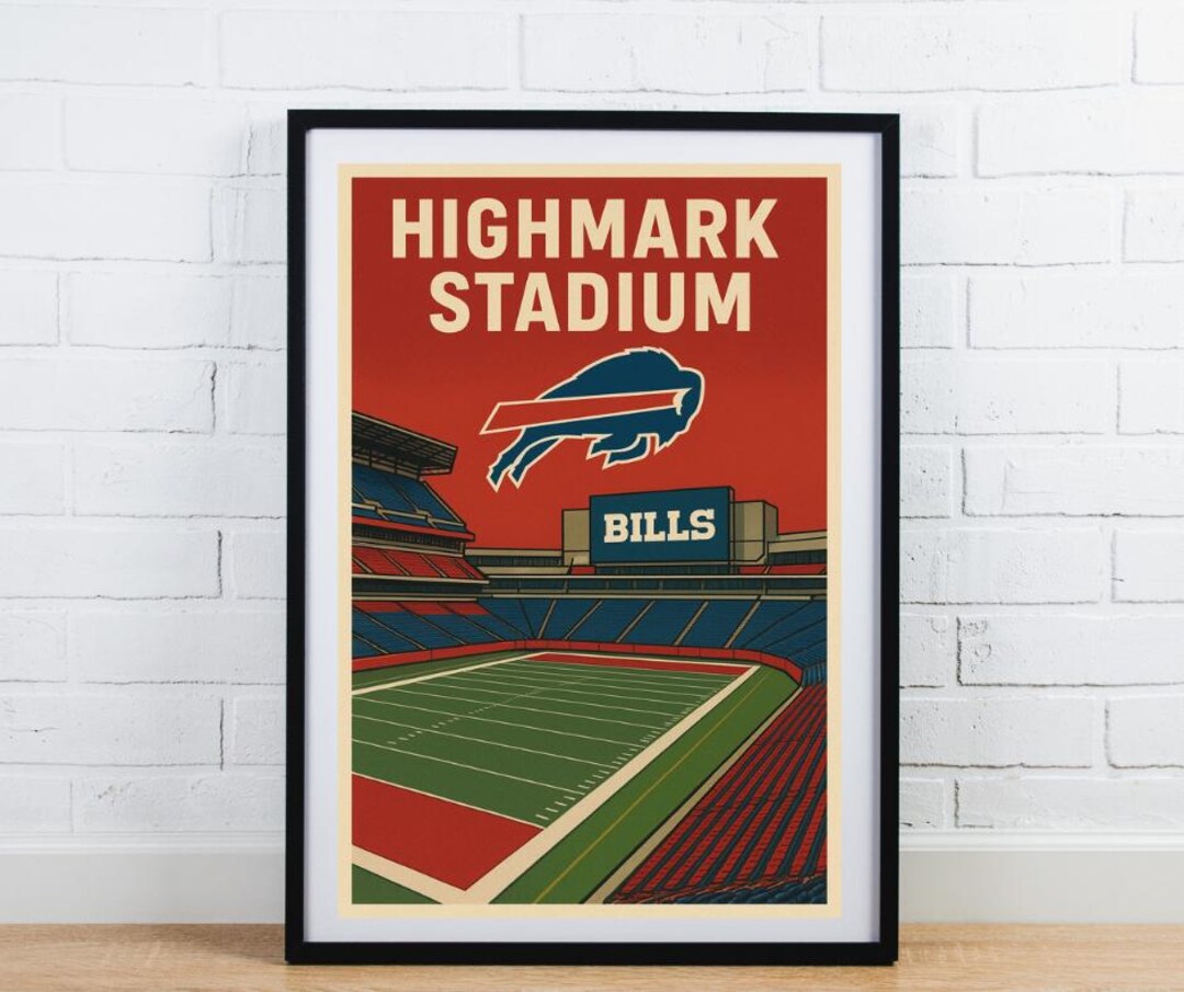 Buffalo Bills Poster – Highmark Stadium NFL Wall Art, Football Print ...
