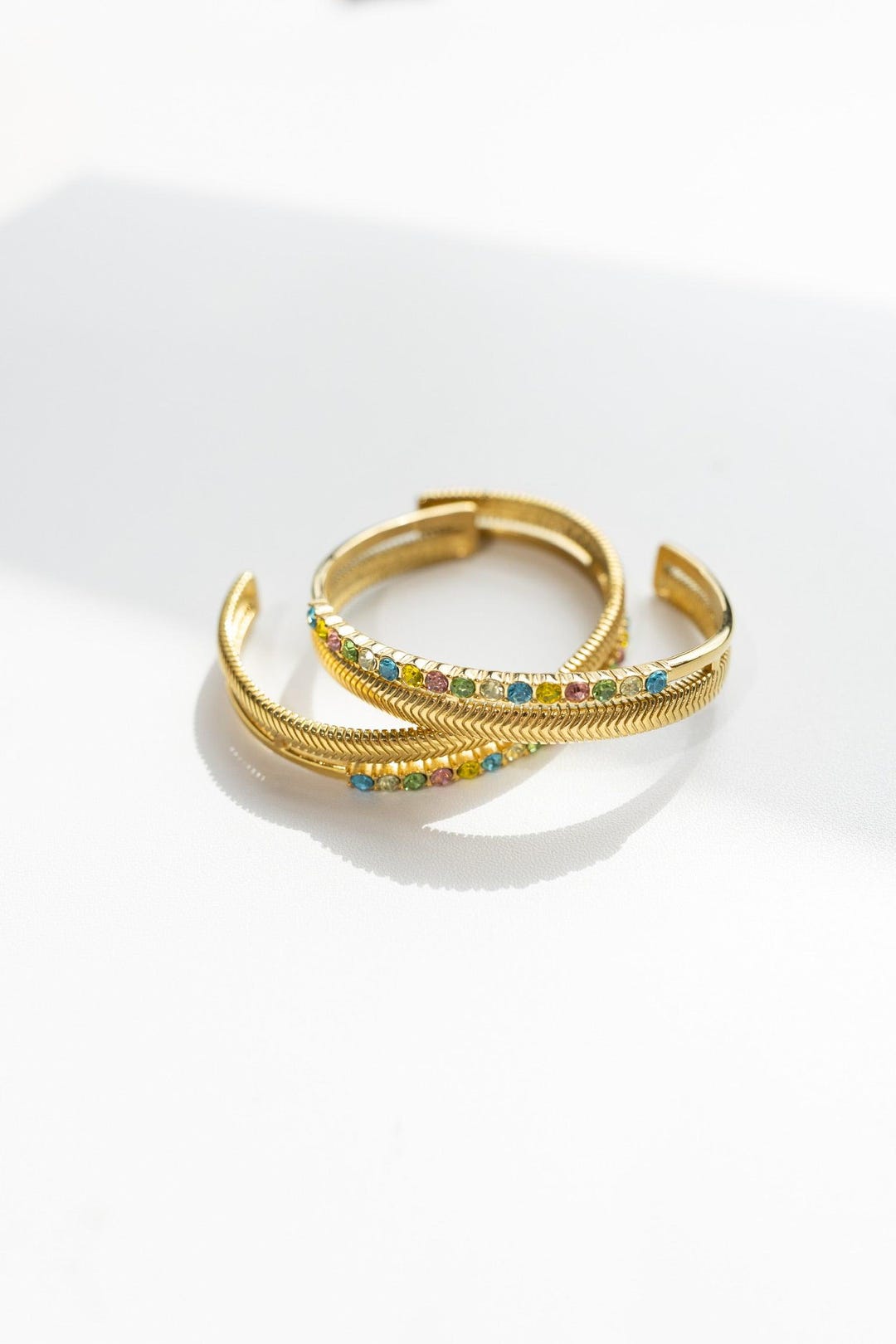 Brewer Crystal Cuff Bracelet || Choose Color - Etsy