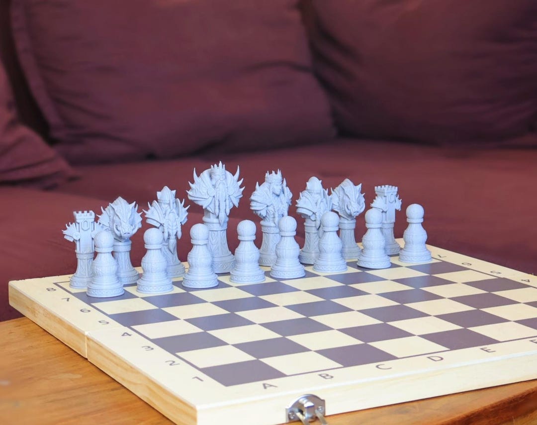 Dwarf Fantasy Chess Set – 3D Printed, 16 Custom Pieces - Etsy