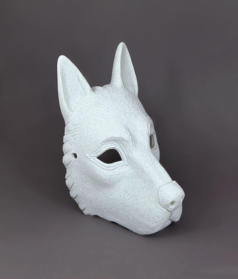 Dog Mask - 3D Printed Masquerade Mask, Cosplay and LARP Animal Mask ...
