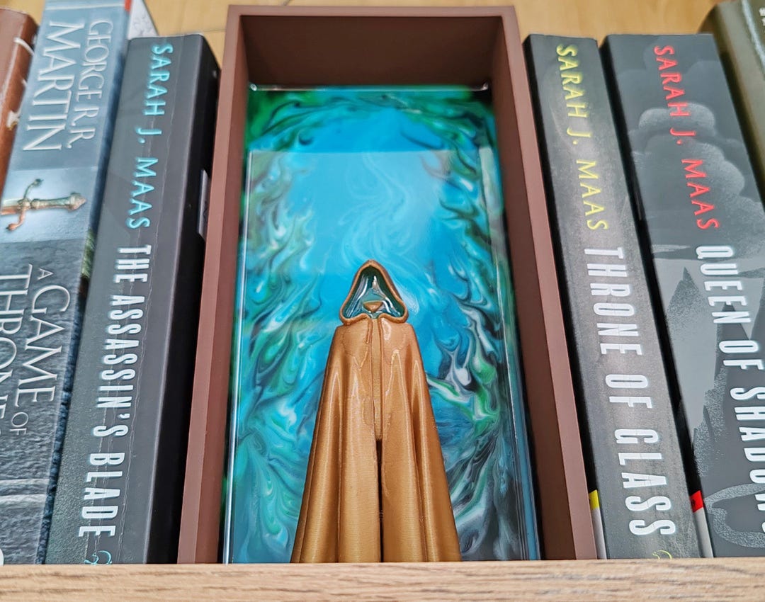 Personalized Wizard Book Nook: 3D Printed Bookshelf Insert, Fantasy ...