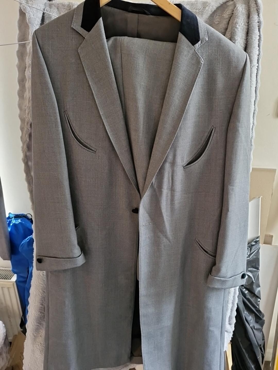 Teddyboy Drape Suits 2 Piece Grey - Etsy