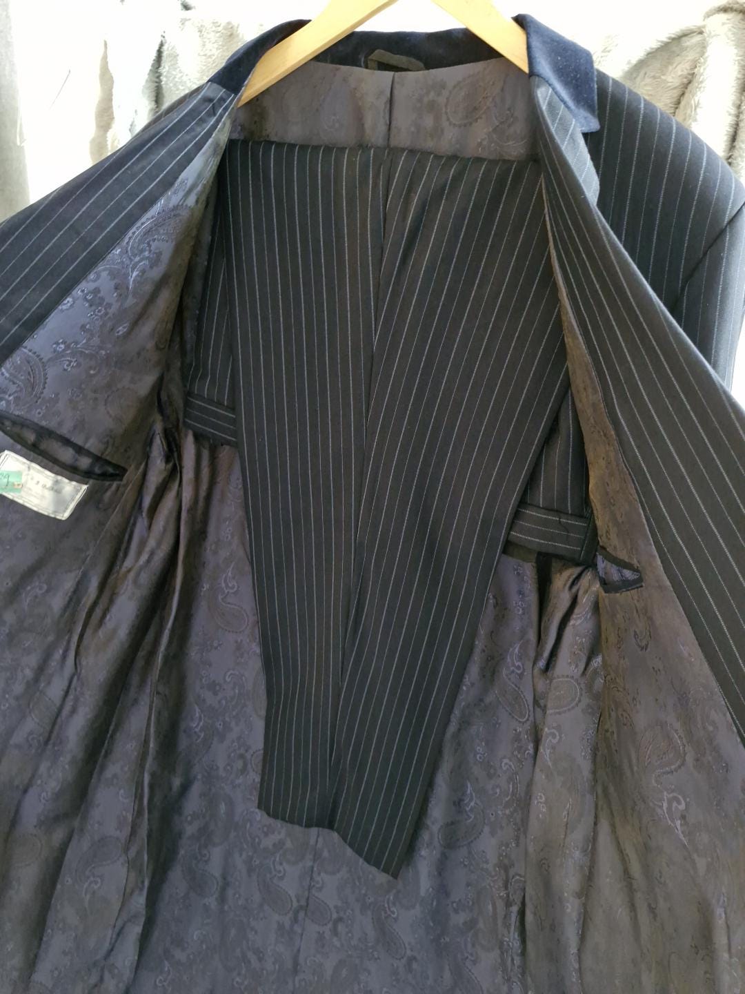 Teddyboy Drape Suits Pinstripe Navy - Etsy Australia