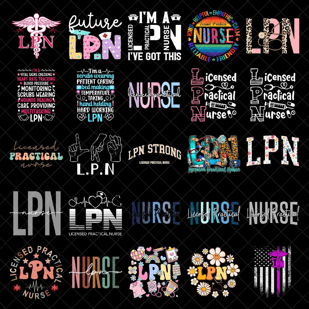 Licensed Practical Nurse PNG Bundle, LPN Sublimation Designs for Nurses ...