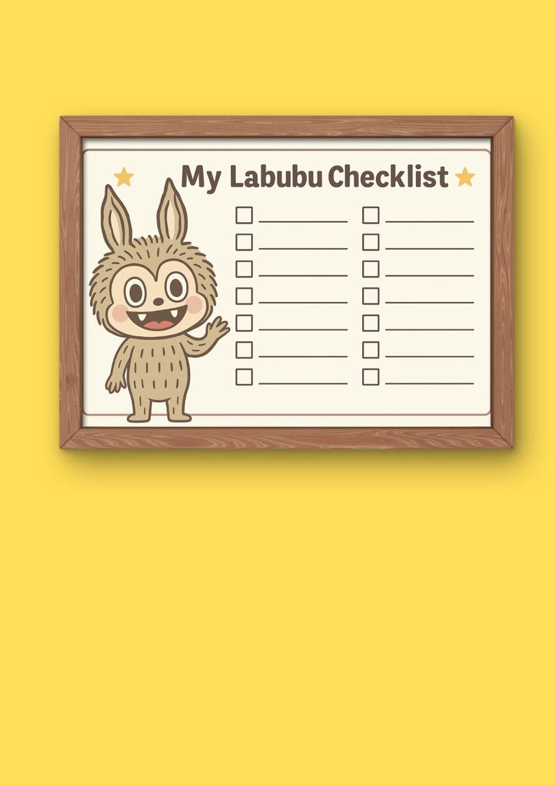 Printable Kids Checklist | Labubu Daily Routine Chart | Digital Chore ...