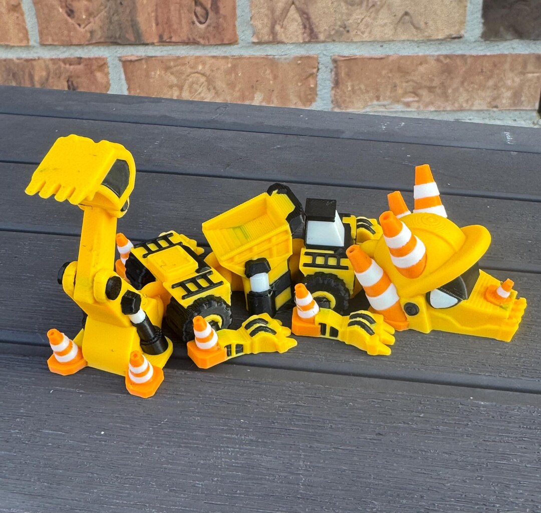 Mini Construction Dragon | 3D Printed Articulated Fidget Toy| Movable ...