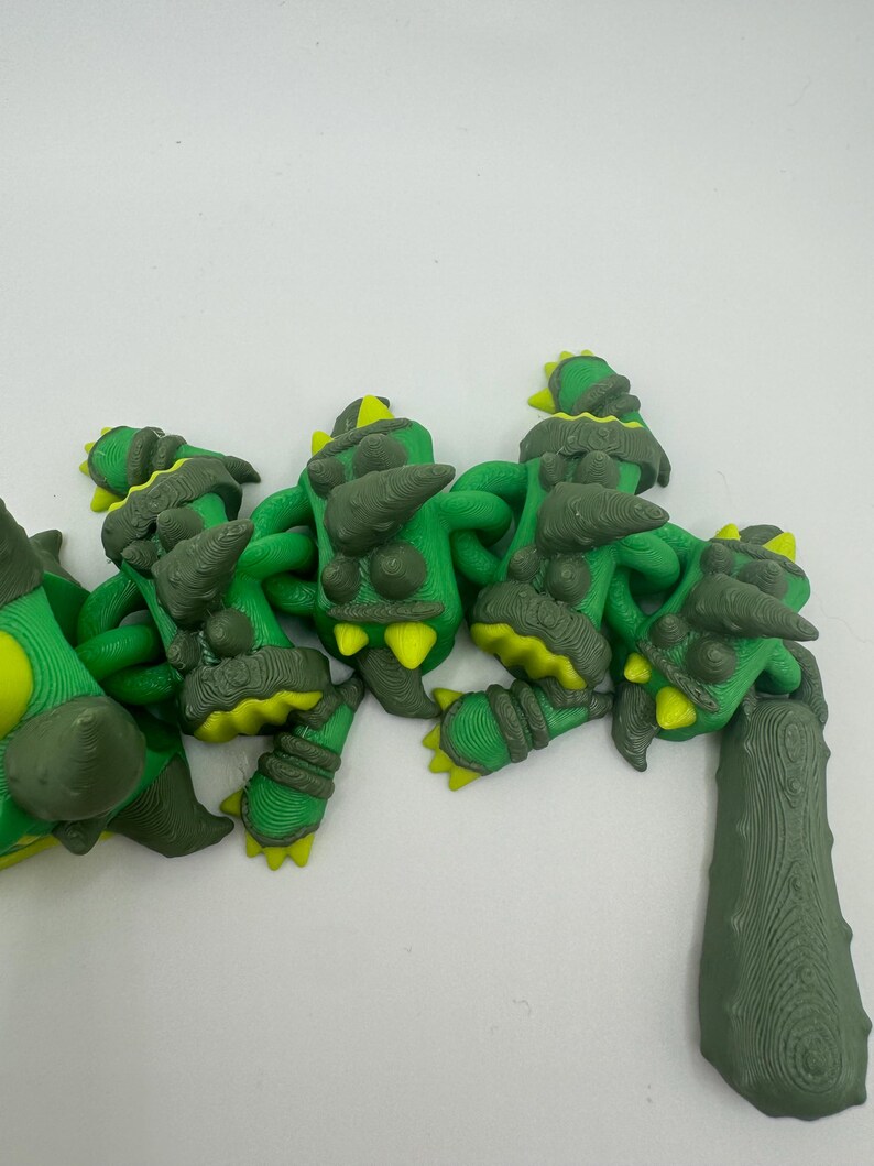 3D Printed Pickle Baby Dragon | Articulated Fidget Toy - Etsy