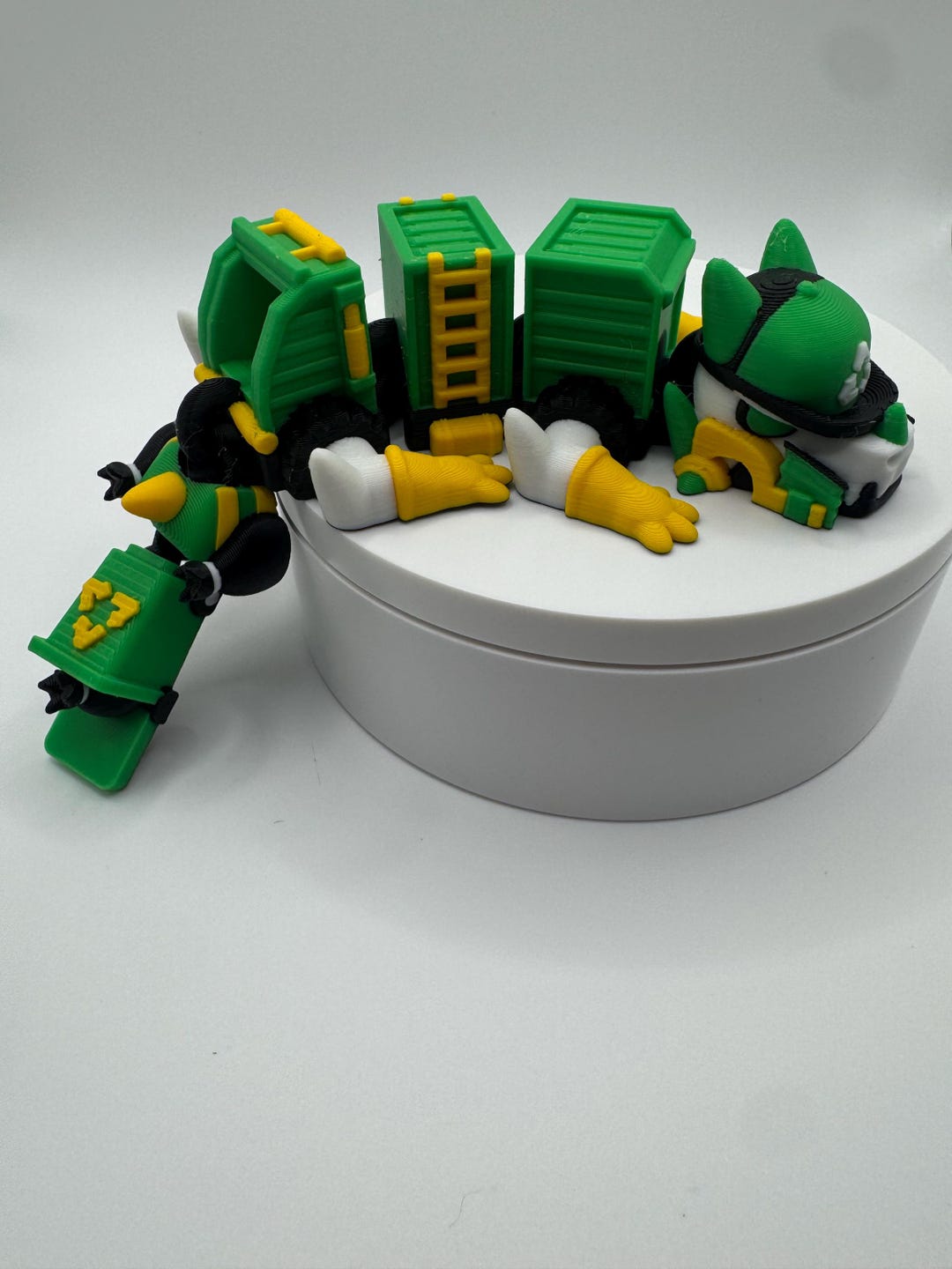 3D Printed Articulated Garbage Truck Dragon | Unique Figurine ...