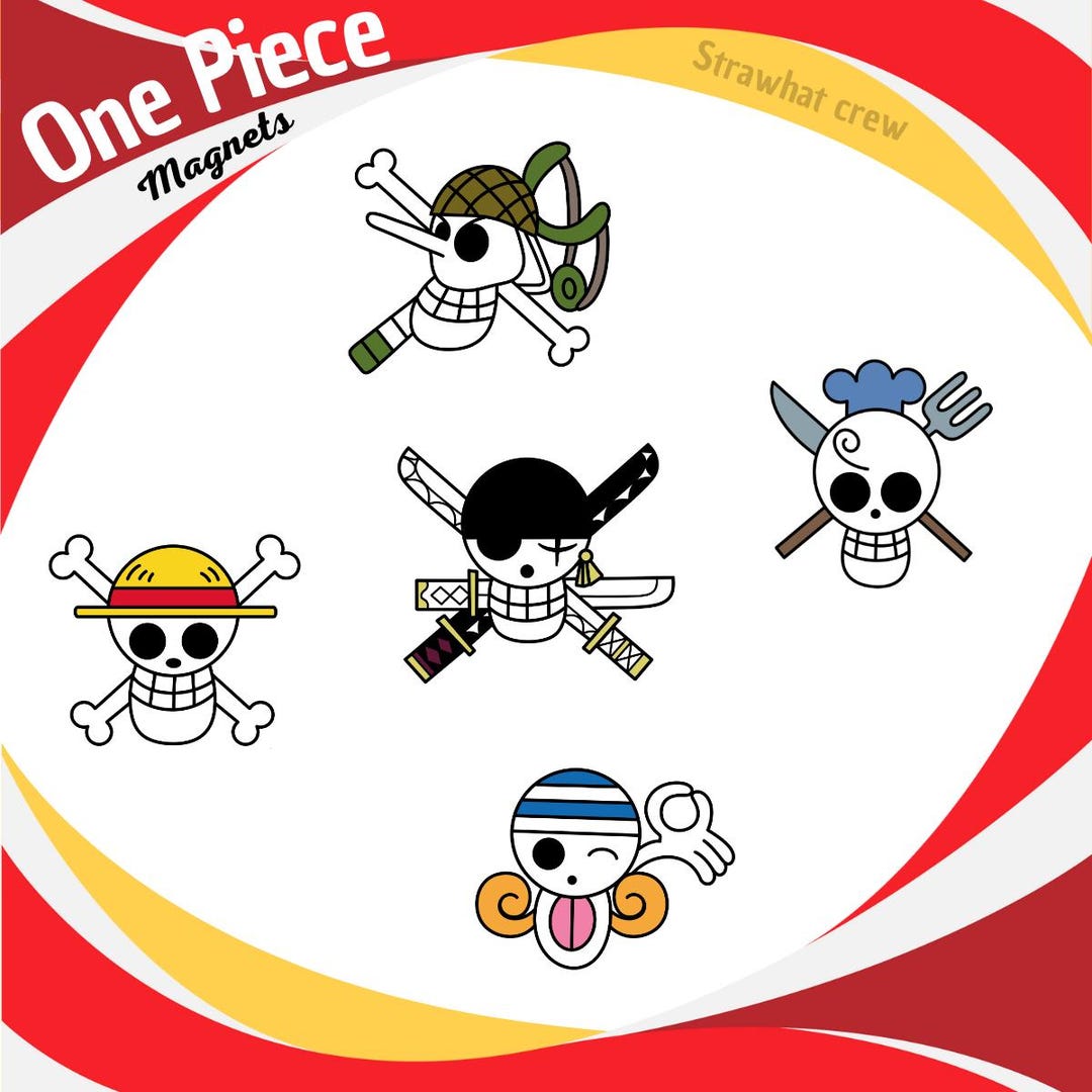 One Piece (strawhat Crew) Magnets - Etsy Canada